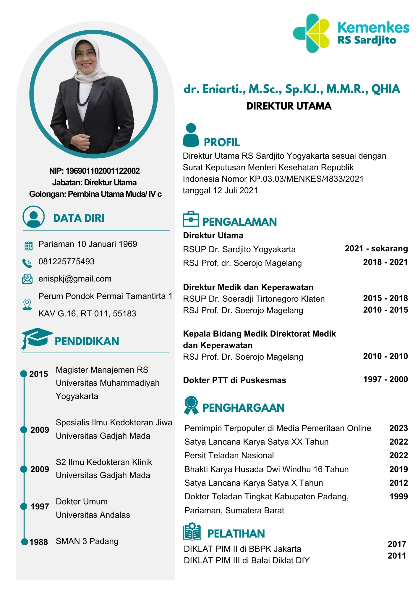 Profil Direksi – PPID – RSUP Dr. Sardjito Yogyakarta